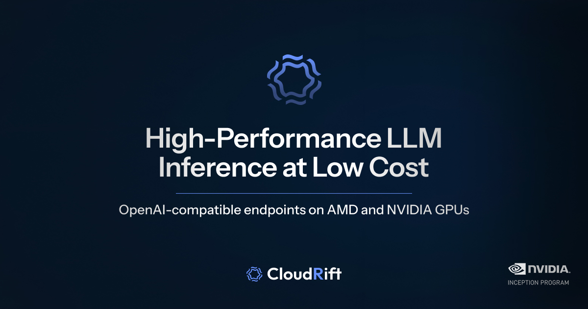 AI Inference API • Low-Cost Llama 4 & DeepSeek Models | Cloudrift